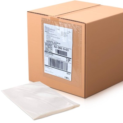 100Pack Clear Packing Slip Envelope Pouches 7" x 10" Self-Sealing ...