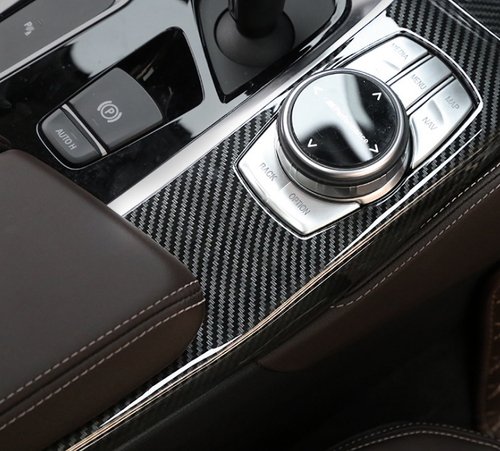 ABS Carbon Fiber Center Console Cover Trim Fit for BMW 5 Series F10 520 ...