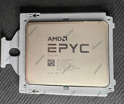 AMD EPYC 7543P 32 core 64 threads 2.8GHz to 3.7GHz 225W CPU processor ...