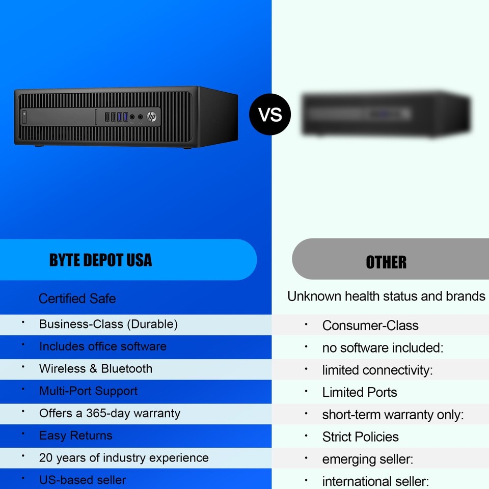 HP Desktop Computer PC i7, up to 64GB RAM, 17TB SSD/HDD, Windows 11/10 ...