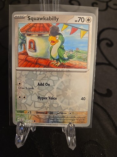 Pokemon TCG - Reverse Holo Squawkabilly 141/159 - Journey Together - NM ...
