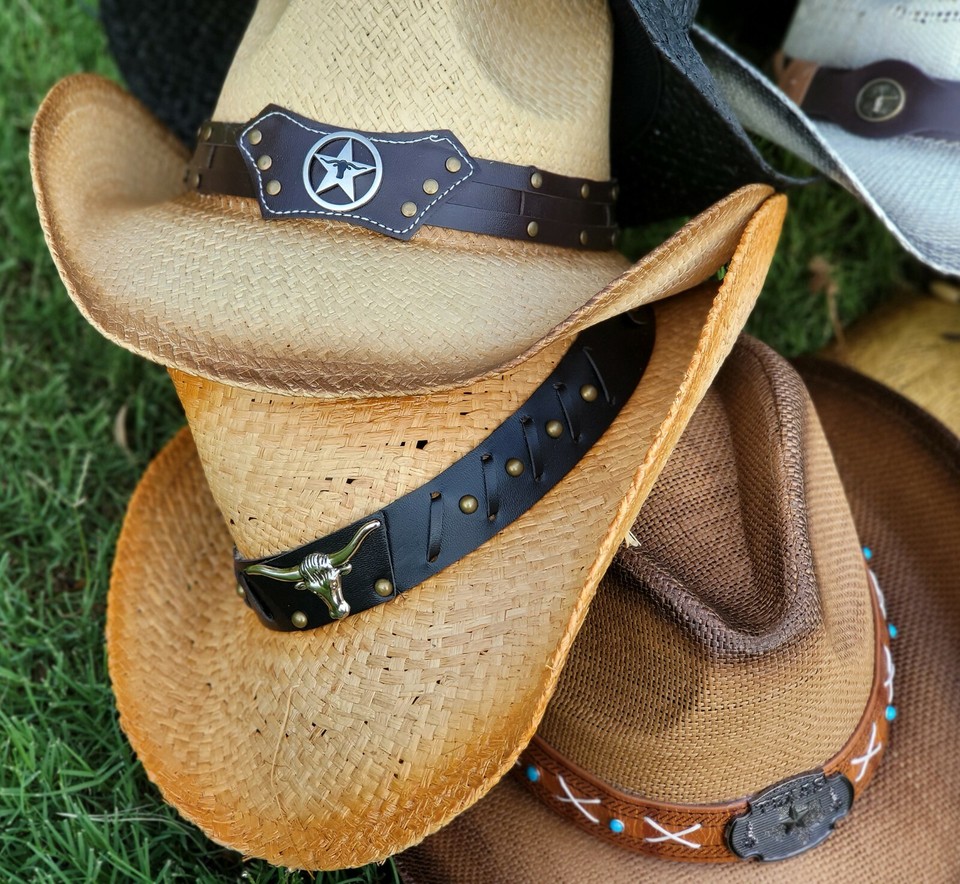 WHOLESALE LOT OF 9 High Quality Western Style 9 Cowboy Hats! Upgraded ...