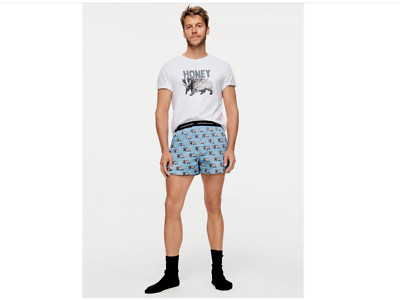 Peter Alexander Men’s Honey Badger Boxer Shorts/Matching Tee - Sizes XS ...