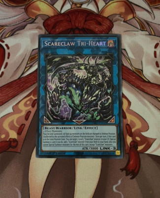 Yugioh Scareclaw Tri-Heart DIFO-EN049 Secret Rare 1st Edition NM | eBay