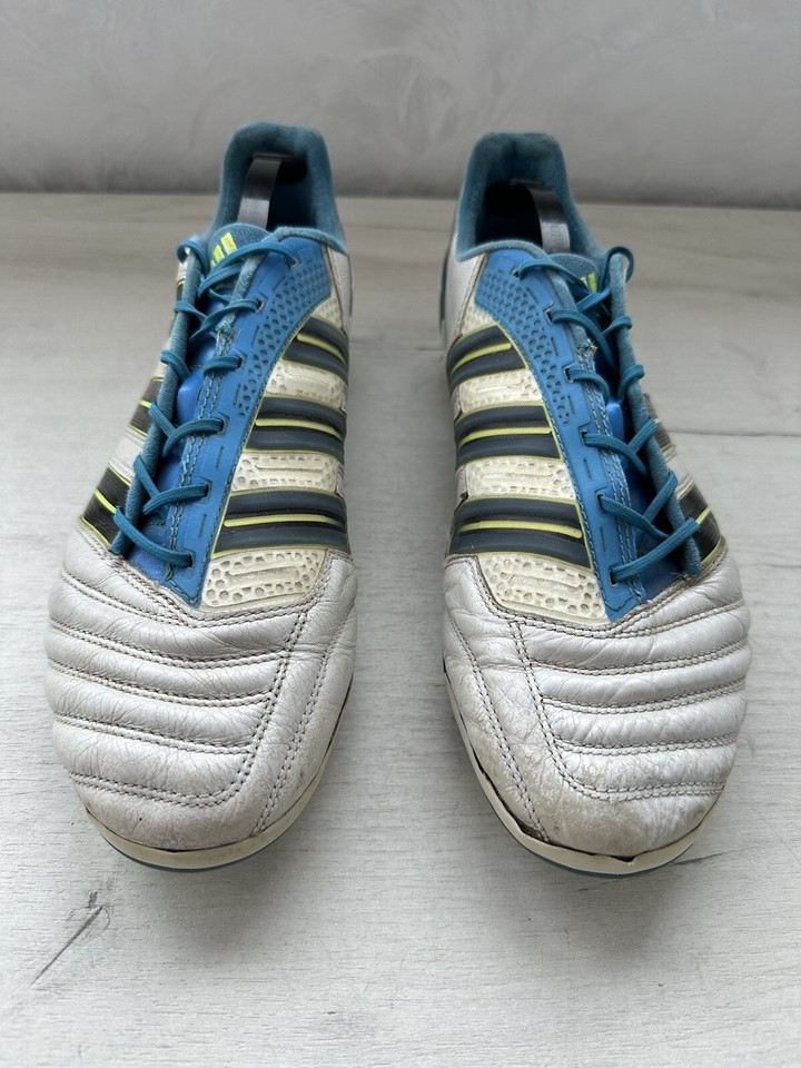 Adidas Predator Adipower FG White Leather Football Boots Cleats Soccer ...