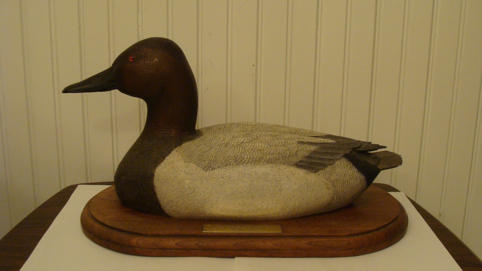 Vintage Large CANVASBACK DRAKE By Don Hagen DUCK Figurine With Wood ...
