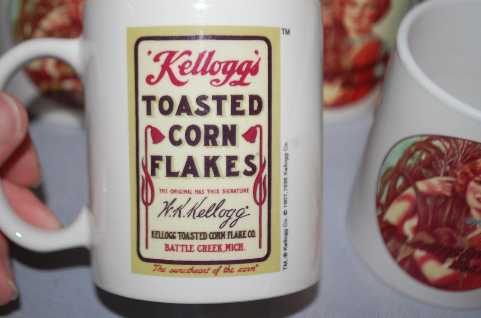 Set of 5 Kellog's Toasted Corn Flakes Sweetheart of the Corn Coffee ...