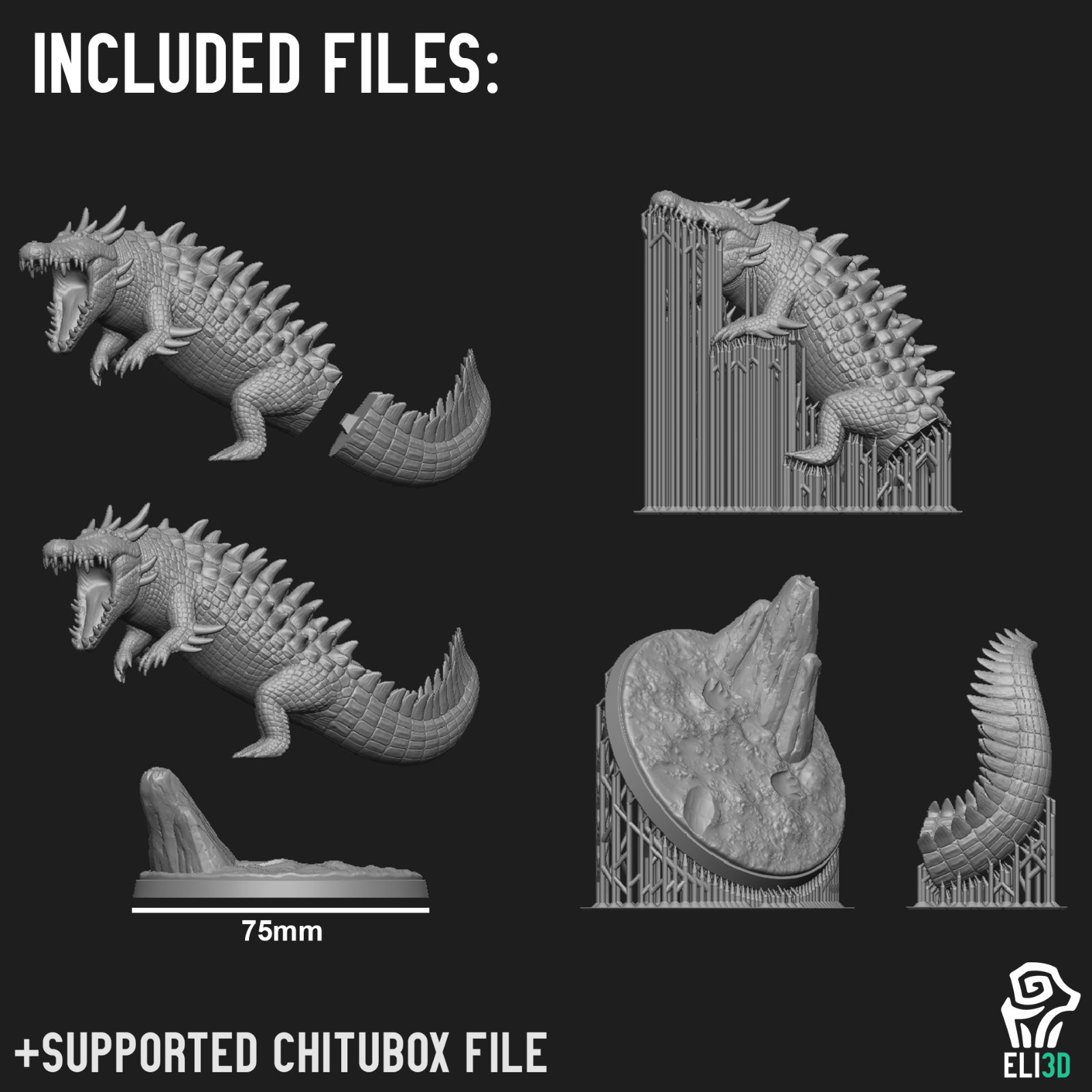 Giant Dire Crocodile | D&D Dungeons & Dragons Miniature | Eli3D | eBay