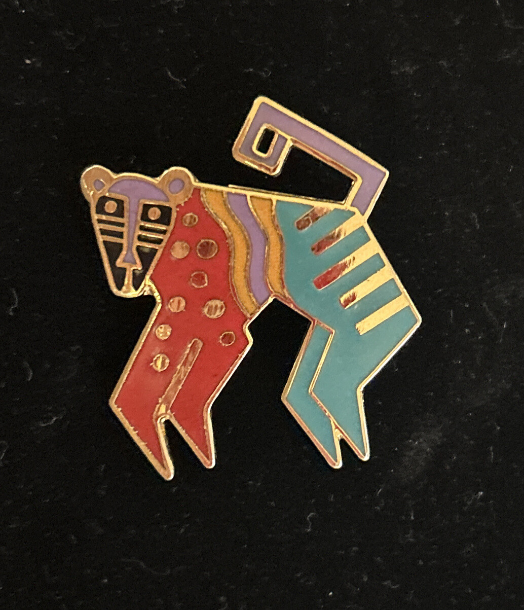 Laurel Burch Mythical Monkey Brooch Pin Gold Tone Cloisonne Enamel ...