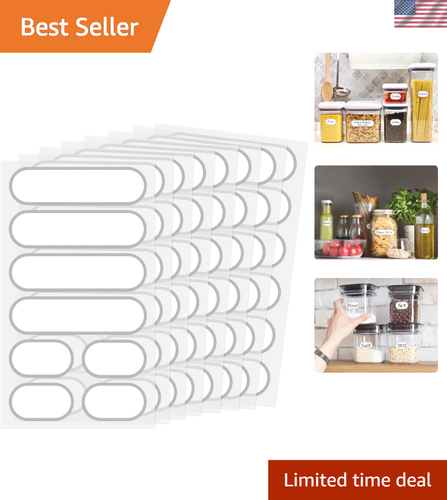 Waterproof Write-On Food Labels - 64 Removable Stickers for Kitchen ...