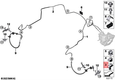 Genuine BMW E39 E46 E52 E53 E65 E66 E67 Z3 Cable Holding Clip OEM ...