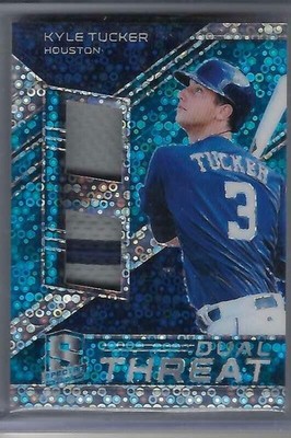 2019 Panini Kyle Tucker Spectra Dual Threat Neon Blue RC 27/49 DTM-KT ...