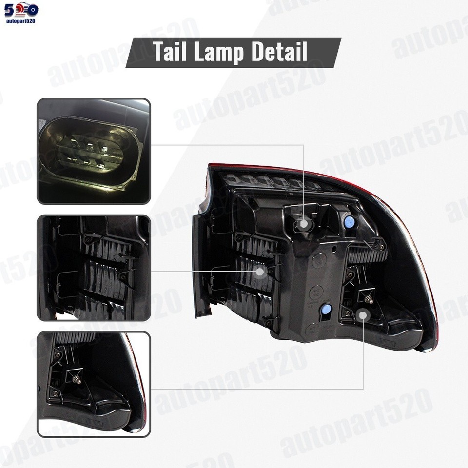 Pair LED Rear Tail Light Assembly Left & Right For Porsche Cayenne 9PA ...