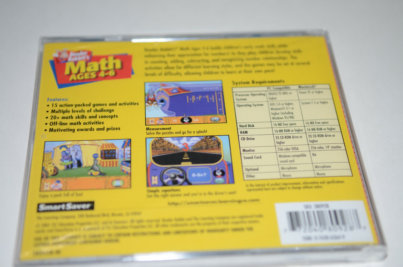 Reader Rabbit's Math Ages 4-6 SmartSaver Series (Windows/Mac, 2001) for ...
