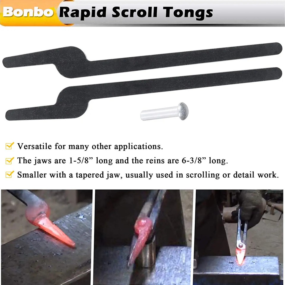 DIY Rapid Blacksmith Tongs Bundle Set With Rivet For Blacksmithing ...