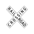 BIG REAL CROSSBUCK RAIL ROAD CROSSING STREET TRAFFIC SIGN 9 x 48 - D.O ...
