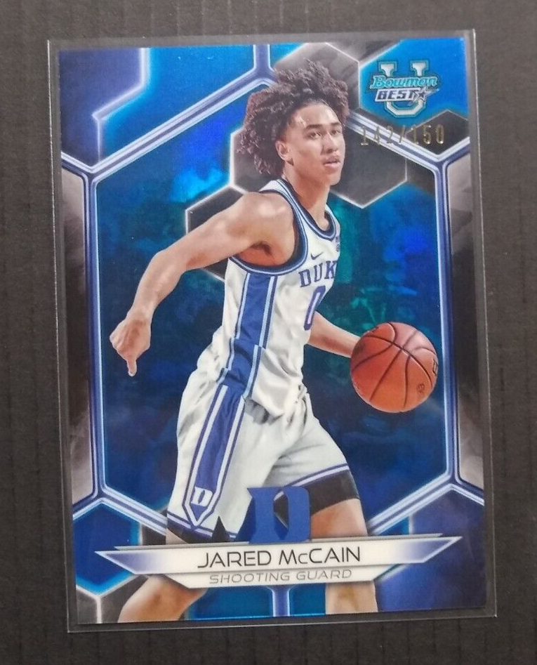 2023-24 Bowman Best U Jared McCain Blue Refractor #ed 142/150 Duke | eBay