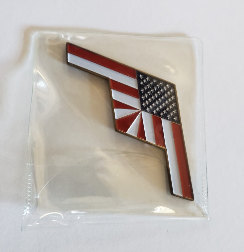 NEW LOT of 3 B-21 Raider Stealth Bomber American Flag 3.5" Challenge ...