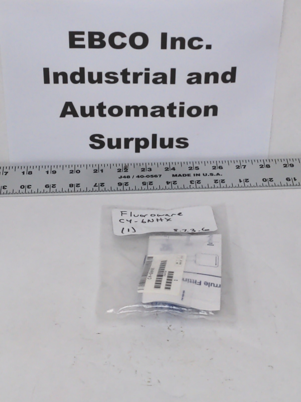 FLUOROWARE/ ENTEGRIS FITTING C4-6NHX, Integral Ferrule Straight adapter ...