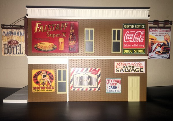 WEATHERED METAL O SCALE 1:18 TEXACO HANGING GAS STATION SIGN LAYOUT ...