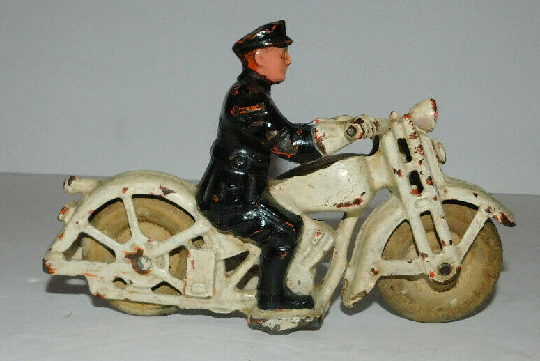 NEAT VINTAGE CAST IRON HUBLEY PATROL POLICE MOTORCYCLE | eBay