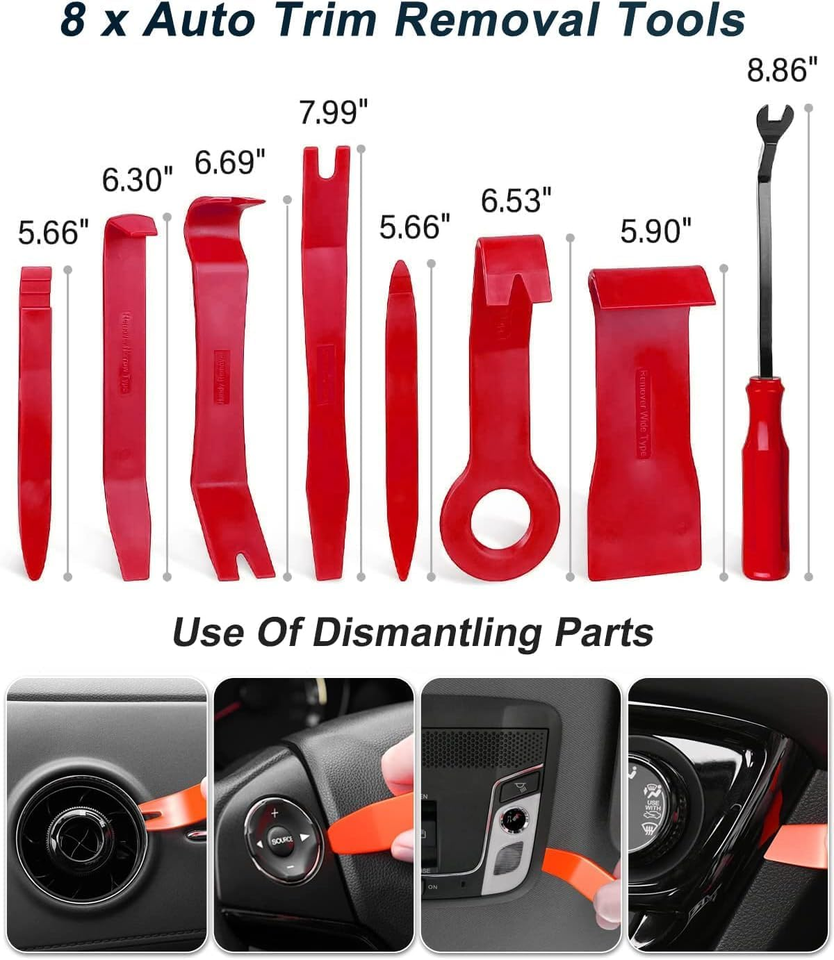 Car Repair Tool Kit Portable Automotive Tool Set 17 PCS with Carrying ...