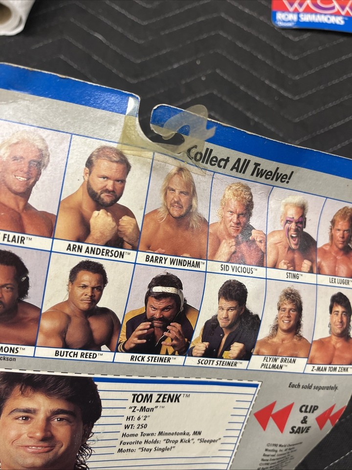Z Man Tom Zenk Vintage WCW Wrestling Action Figure New 1990 Galoob | eBay