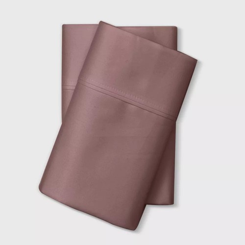 Standard 800 Thread Count Solid Performance Pillowcase Set Mauve ...
