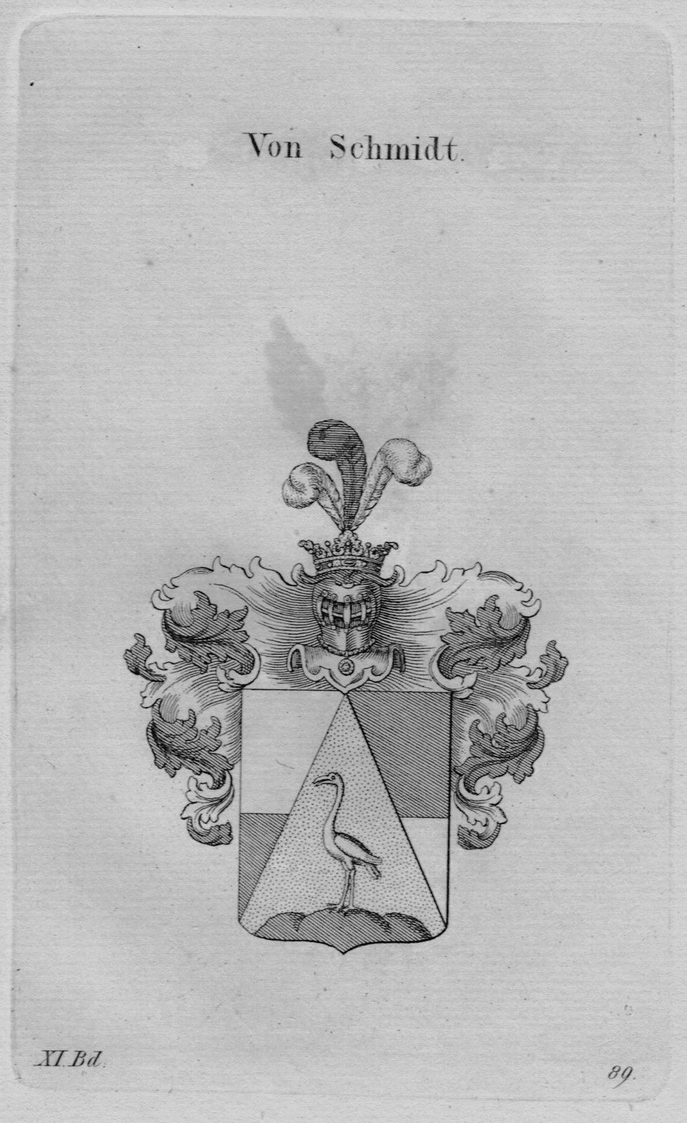 1820 - Schmidt Wappen Adel Coat Of Arms Heraldry Heraldik Crest Copper ...