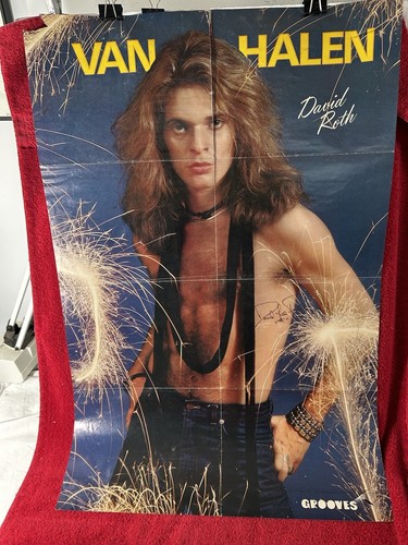 David Lee Roth Signed in person 1980's 30x 20 poster AUTOGRAPH VAN ...