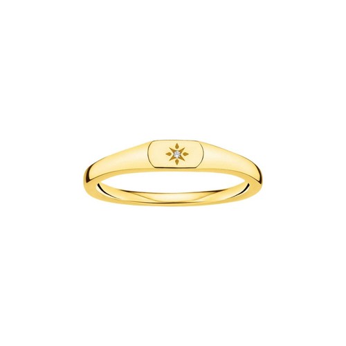 Thomas Sabo Gold Signet Style Star Ring | eBay