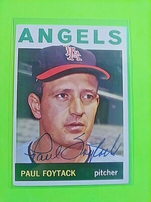 SIGNED 1964 TOPPS, Autograph #149 Paul Foytack ,Angels | eBay
