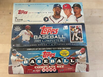 Lot Of 3 Topps Baseball Factory Sealed Sets 2008 Topps 2009 Topps ...