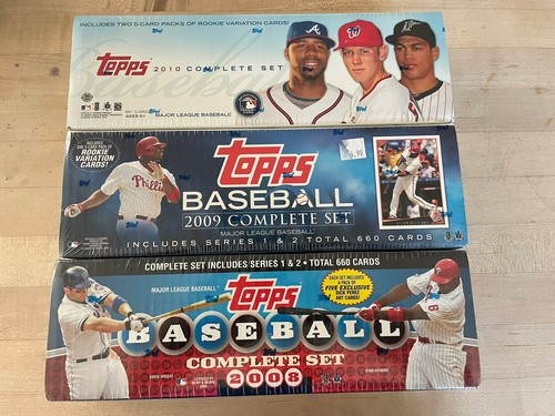 Lot Of 3 Topps Baseball Factory Sealed Sets 2008 Topps 2009 Topps ...