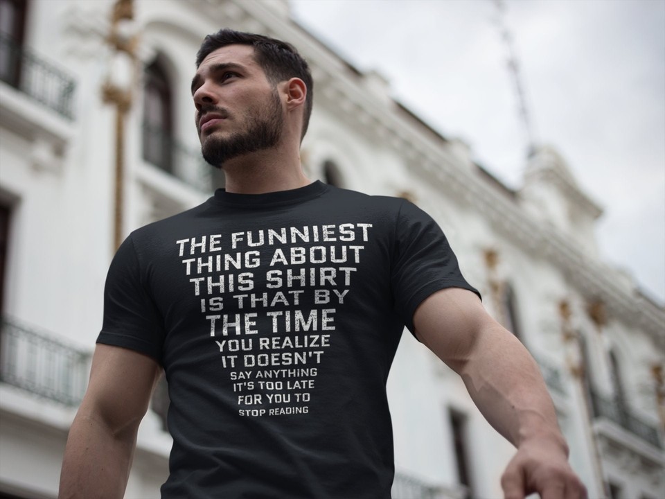 Mens Humorous Graphic T-Shirt Joke Sarcastic Graphic Novelty Funny T ...
