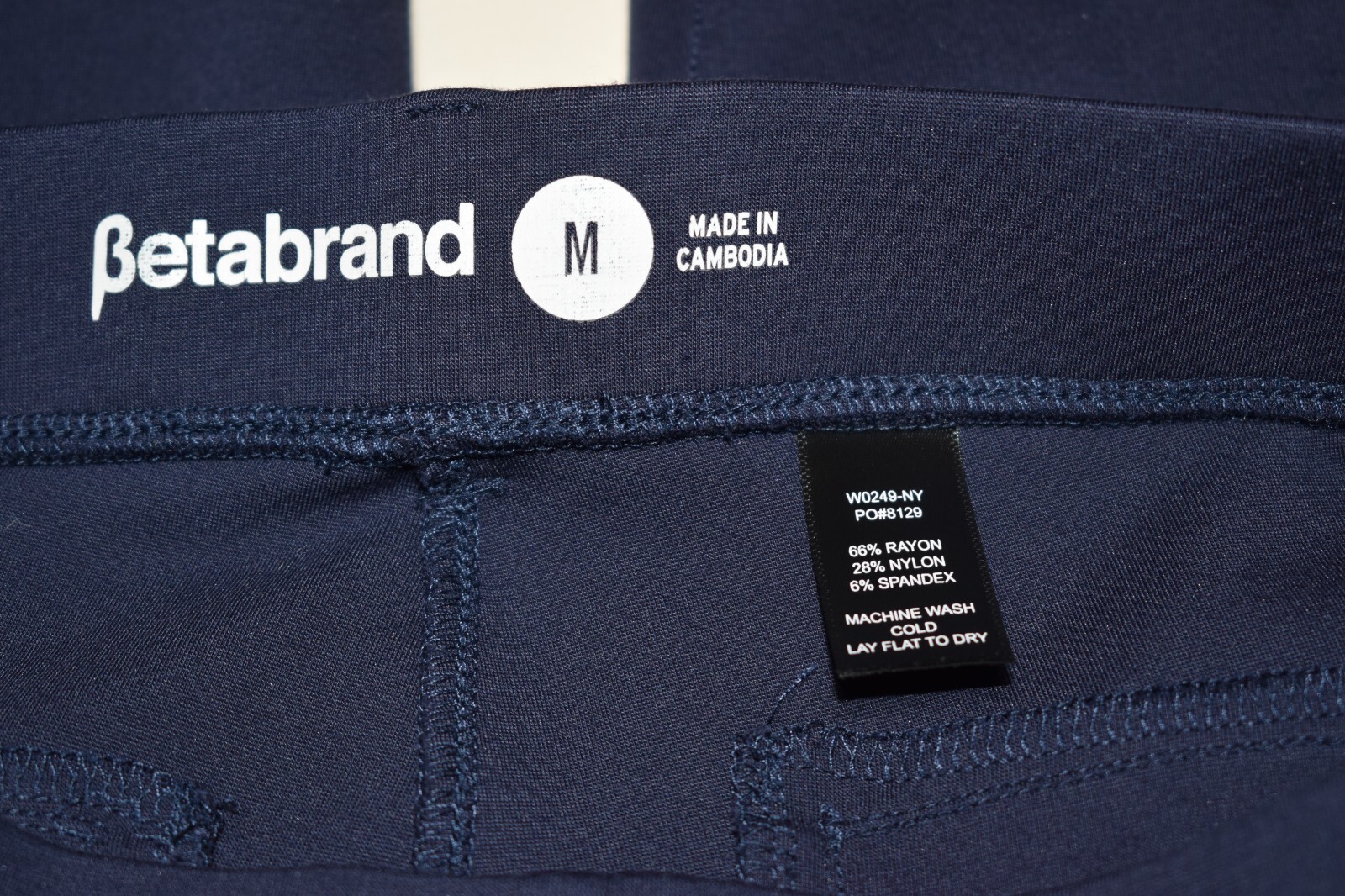 Betabrand Navy capri dress pant yoga pant Sz M | eBay