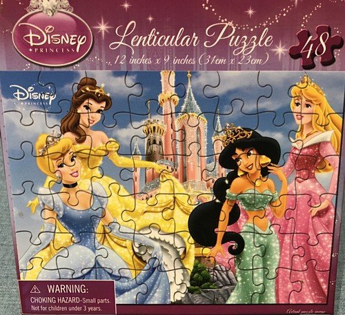 Disney Princess 48 Piece Lenticular Jigsaw Puzzle 31cm x 23cm Like New ...