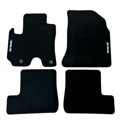 Car Floor Mats For Toyota RAV 4 Velour Waterproof Black Rugs Carpet ...