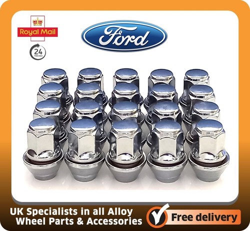 X20 Fits Ford Mondeo Alloy Wheel Nuts Lug Silver 19mm Hex M12X1.5 For ...