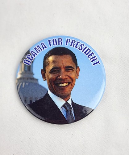 Obama for President 2008 Campaign Circle Pin - 2 1/2 in | eBay