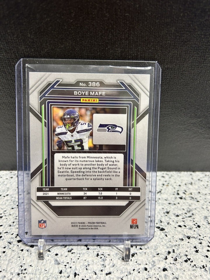 2022 Panini Prizm Boye Mafe Rookie Seattle Seahawks #386 | eBay