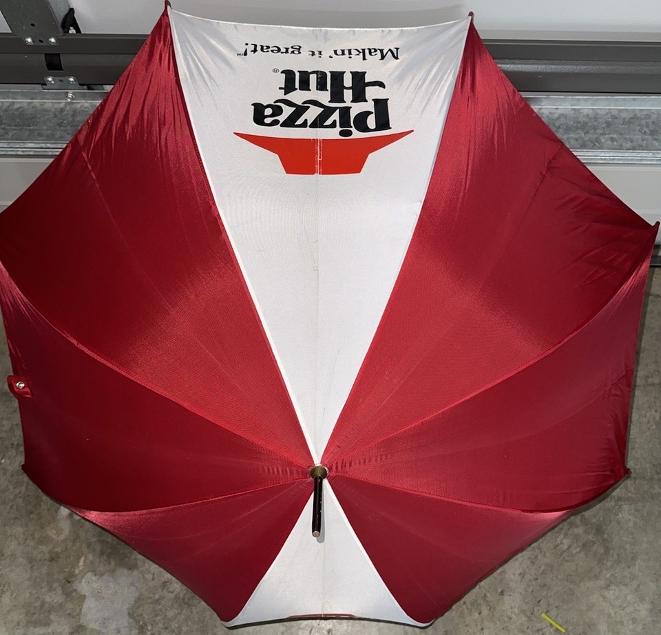 Vintage 80s 90s Pizza Hut Umbrella Makin' It Great Logo Retro ...