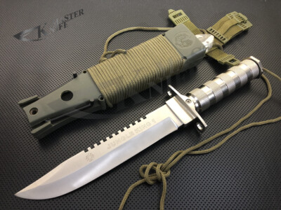Large Hunting Knife Bowie Sharp Fixed Blade Camping Military Outdoor ...