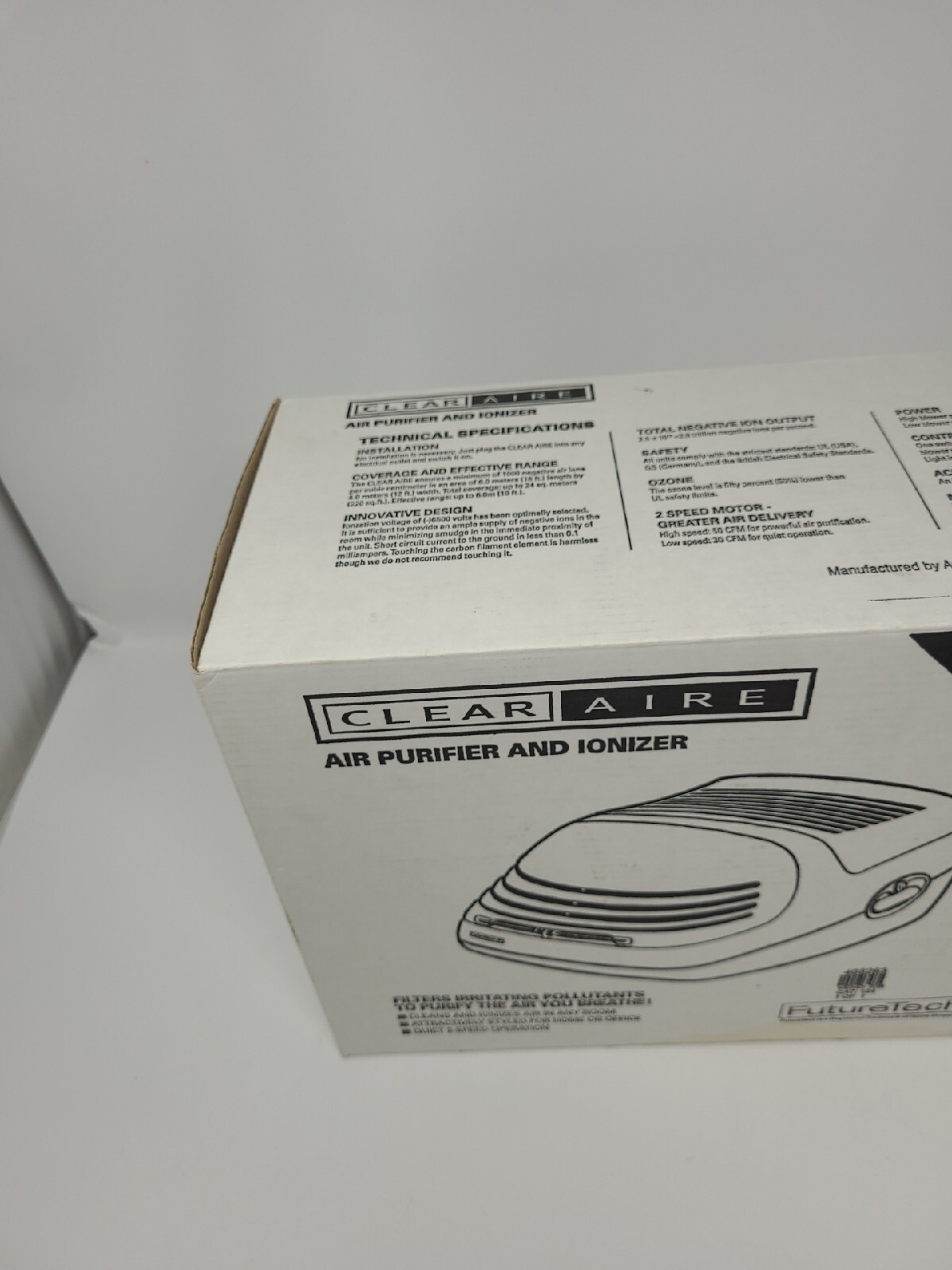 Amcor Future Tech Clear Aire 1 Air Purifier and Ionizer Black V 8530 ...