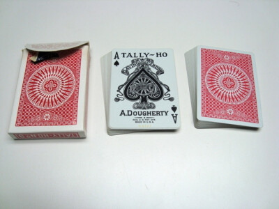 Vintage Dougherty Tally-Ho No 9 Playing Cards, Red Back, 52+Box | eBay