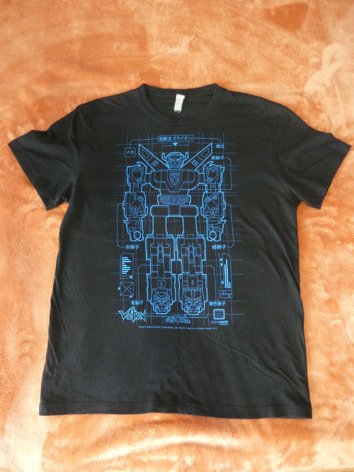 VOLTRON Blueprint T-Shirt Black M Schematic Exclusive… - Gem