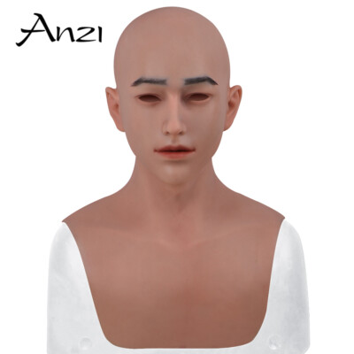 Silicone Realistic Handsome Young Man Mask Head Masks for Crossdresser ...
