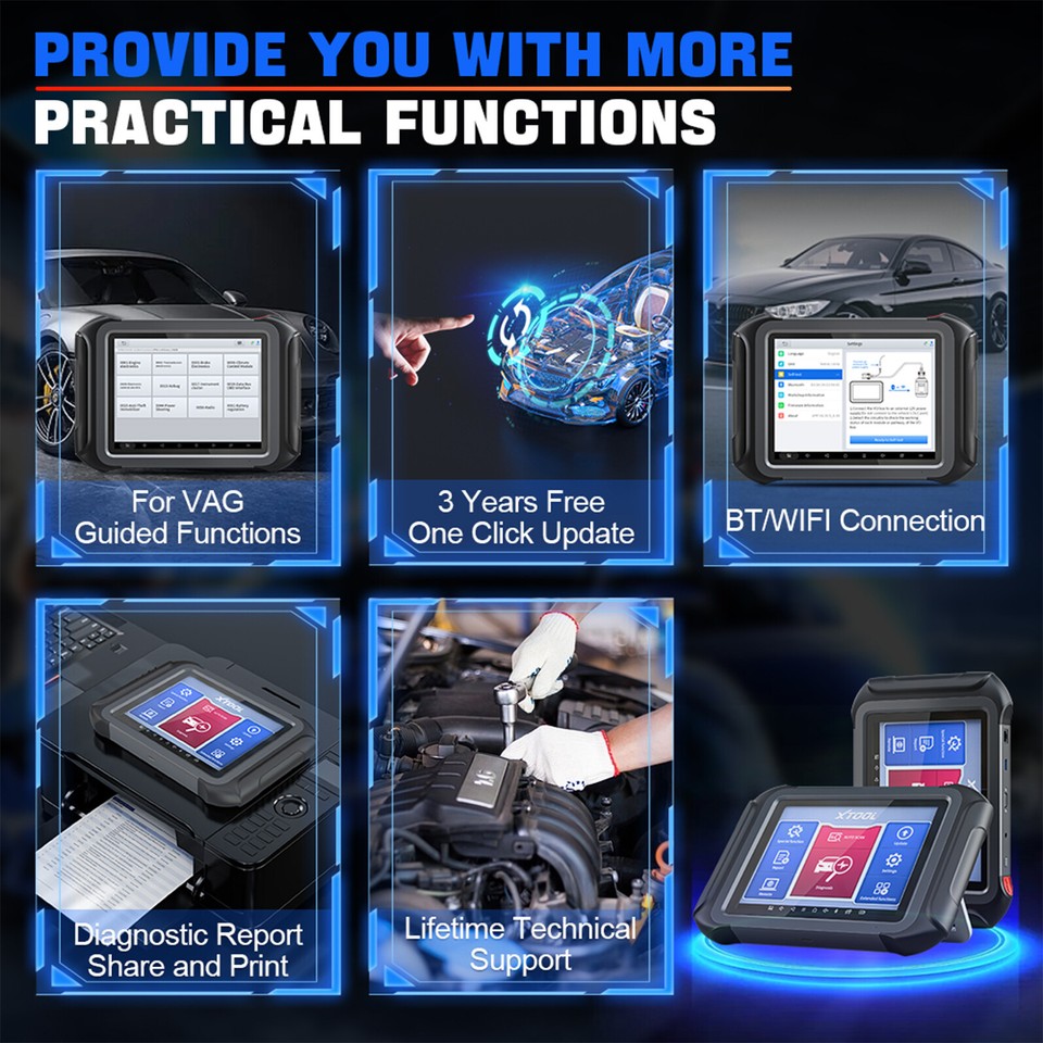 XTOOL D9 Bidirectional OBD2 Scanner Full System Diagnostic Tool Key ...