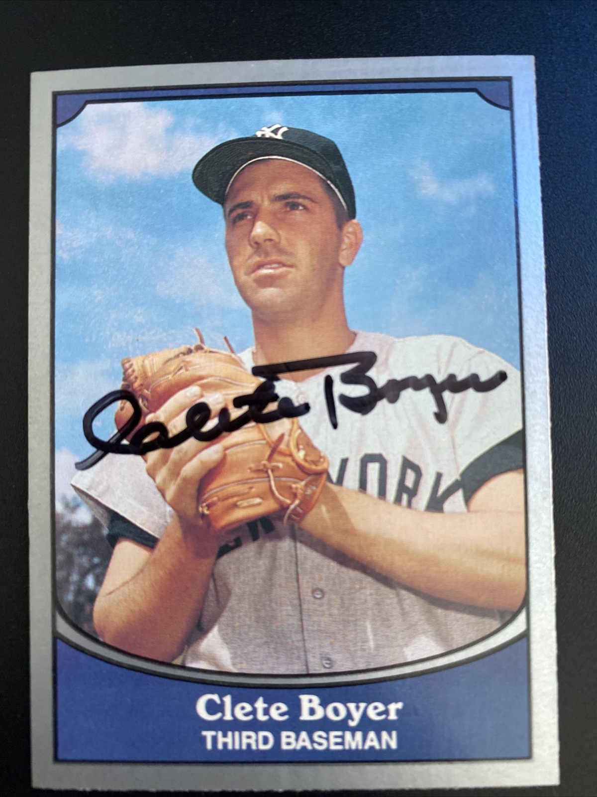 1990 Pacific Baseball Legends #10 CLETE BOYER Autographed Card - NY ...
