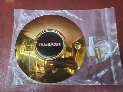 Tru-Spoke Wire Wheel GOLD Center Cap Hubcap Cadillac Cragar NEW NOS ...